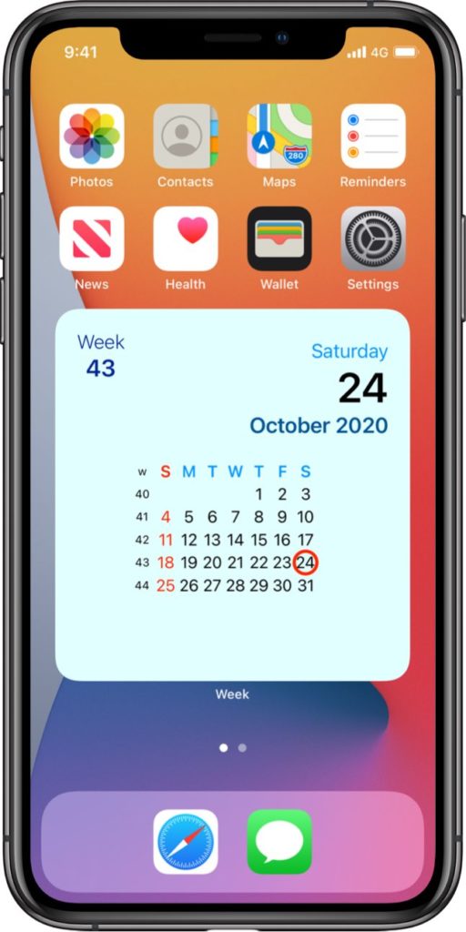 Paws Week - Get a week and date widget for iPhone and Apple Watch